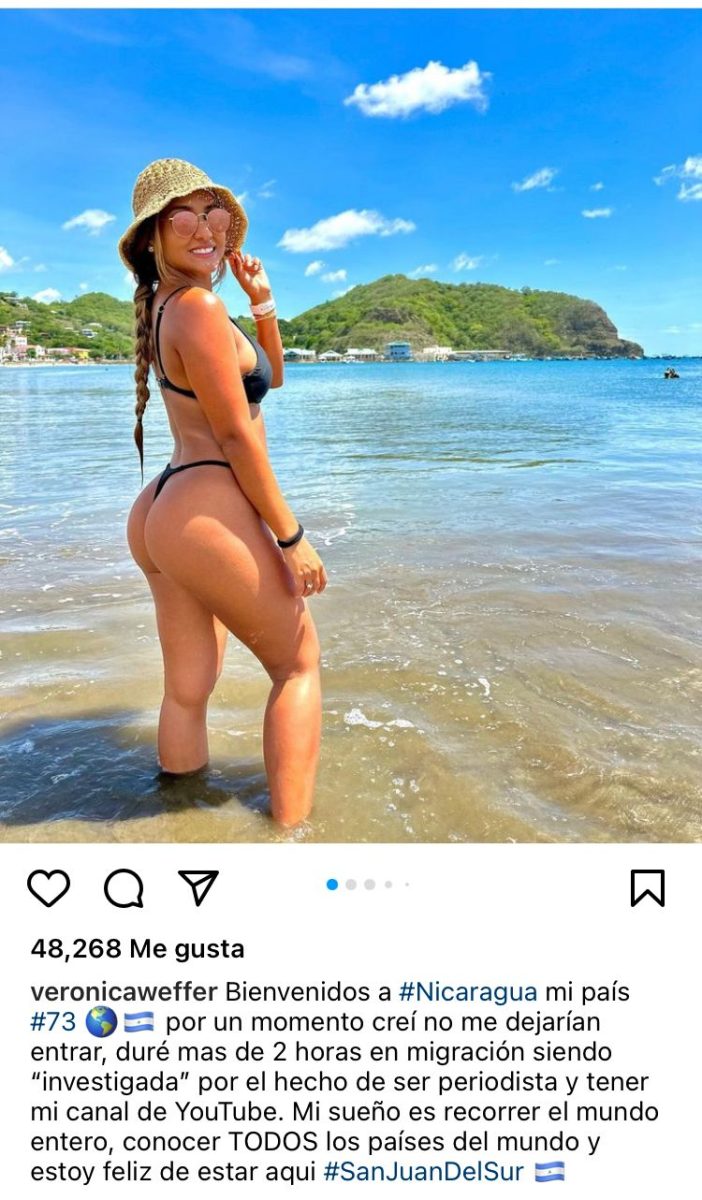 Youtuber Verónica Weffer casi no entra a Nicaragua por decir que es "periodista" - Nicaragua ...
